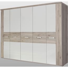 Kleiderschrank FORTE, B:250cm H:214cm T:62cm, bunt, FSC-zertifizierter Holzwerkstoff, Kinderzimmer, Schr&auml;nke, "Rondino", mit Kranz