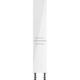 Apothekerschrank Optifit, B:30cm H:176,6cm T:58,4cm, wei&szlig;, Spanplatte, K&uuml;che, Schr&auml;nke, "Klara", Breite 30 cm