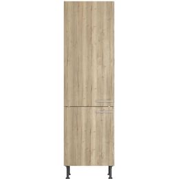 Hochschrank Optifit, B:60cm H:211,8cm T:58,4cm, braun, Holzwerkstoff, K&uuml;che, Schr&auml;nke, "Klara", Breite 60 cm