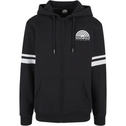 Southpole Herren Kapuzenpullover "Southpole Southpole College Zip Hoody"schwarz, wei&szlig;, Gr. S, mehrfarbig, 65% Baumwolle, 35% Polyester, Pullover