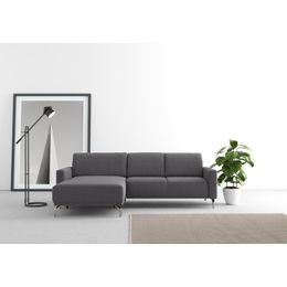 Sit & More Ecksofa SIT & MORE, B:251cm H:84cm T:163cm, braun, Wohnzimmer, Sofas, "Bailando L-Form", wahlweise mit Kopfteilverstellung und Vorziehsitz, motorisch