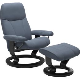 stressless "Consul" Set, Relaxsessel mit Hocker, mit Hocker, mit Classic Base, Gr&ouml;&szlig;e M, Gestell Schwarz