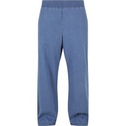 Urban Classics Herren Stoffhose "Urban Classics Herren Oversized Lightweight Denim Pants"skyblau washed, Gr. L, unifarben, 100% Baumwolle, Hosen