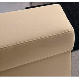 Hocker DOMO collection, B:59cm H:40cm T:59cm, beige, Microfaser aus 100% Polyester;Softlux, das pflegeleichte Kunstleder aus 80% PVC, 18% Polyester