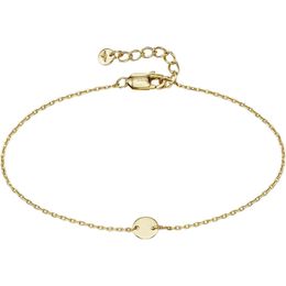 Kangaroos Damen Silberarmband "Schmuck Geschenk Silber 925 Armschmuck Ankerkette Pl&auml;ttchen, K0057B", 19cm, Silber 925 (Sterlingsilber), gold, Silber