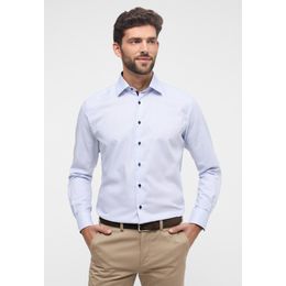 Eterna Herren Langarmhemd "MODERN FIT", blau, Gr. 45, 100% Baumwolle, Hemden, NON IRON (b&uuml;gelfrei)