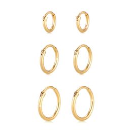 Elli Damen Ohrring-Set "Ohrring Set Trio 925 Sterling Silber", onesize, ohne Stein, Silber 925 (Sterlingsilber), gold, Silber 925 (Sterlingsilber),