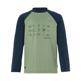 Vaude M&auml;dchen Langarmshirt "Kids Solaro LS T-Shirt III", gr&uuml;n, Gr. 110, Obermaterial: 91% Polyester, 9% Elasthan, Shirts, f&uuml;r Kinder, Langarm, hoher