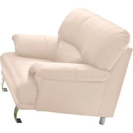 Sessel Trendmanufaktur, B:112cm H:87cm T:89cm, beige, Microfaser PRIMABELLE (100% Polyester);NaturLEDER (echtes Rindsleder) in Sitz und R&uuml;cken.