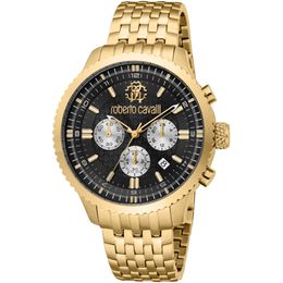 Roberto Cavalli Herren Quarzuhr "Men", gold, Armbanduhren, Armbanduhr, Herrenuhr, analog