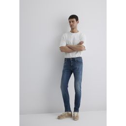 Mavi Herren R&ouml;hrenjeans "JAMES"schwarz used ultra move, Gr. 30, 86% Baumwolle, 12% Recyceltes Polyester, 2% Elasthan, Jeans, Slim Skinny Jeans