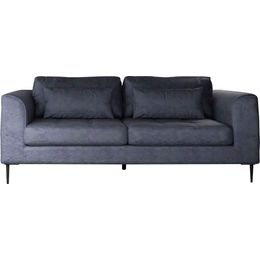 2-Sitzer Trendmanufaktur, B:189cm H:80cm T:99cm, blau, 100% Polyester, Sofas, "Luzi, gem&uuml;tlich und bequem, tolle Detailverabeitung", wahlweise mit