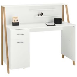 Schreibtisch, B:125cm H:108cm T:56cm, wei&szlig;, VOGL M&Ouml;BELFABRIK, B&uuml;ro, Tische, "Dave"