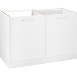 Sp&uuml;lenschrank KOCHSTATION, B:120cm H:82cm T:60cm, wei&szlig;, MDF, K&uuml;che, Schr&auml;nke, "KS-Kehl", ohne Arbeitsplatte