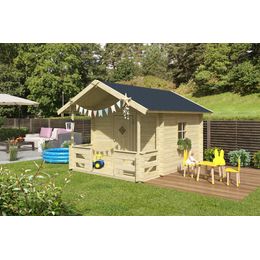 Spielhaus Nordic Holz, B:270cm H:210,9cm T:330cm, beige, Holz, Garten, Spielh&auml;user, "LIDO", BxTxH: 270x330x211 cm