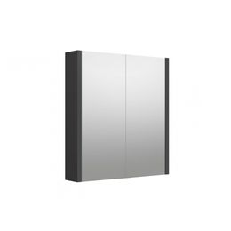 Spiegelschrank Welltime, B:58,2cm H:65cm T:12cm, grau, FSC-zertifizierter Holzwerkstoff, Badezimmer, Schr&auml;nke, "Urban", T&uuml;ren mit
