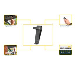 Schellenberg Halterung "f&uuml;r Handsender von Garagentorantrieben, Powerlift Sonnenblenden-Clip", B:3,7cm H:3,7cm T:8,2cm, grau, Ger&auml;tehalterungen, zur