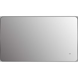 Spiegel Talos, B:120cm H:70cm T:2,5cm, schwarz, Aluminium, Spiegel, "Talos TREVISO", Hand Wave Sensor, in matt schwarz 120x70 cm