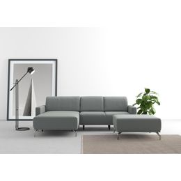 Sit & More Ecksofa SIT & MORE, B:251cm H:84cm T:163cm, grau, Wohnzimmer, Sofas, "Bailando L-Form", wahlweise mit Kopfteilverstellung und Vorziehsitz, motorisch