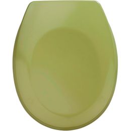 WC-Sitz Wenko, B:37,2cm L:44cm, gr&uuml;n, Duroplast, Edelstahl, WC-Sitze, "Bergamo"