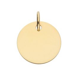 Adelia&acute;s ADELIA ́S Damen Anh&auml;nger mit Gravur "Damen 585 Gold Gravurplatte Anh&auml;nger &Oslash; 12 mm", Gold, gold, Gold, Schmuckanh&auml;nger, f&uuml;r Damen