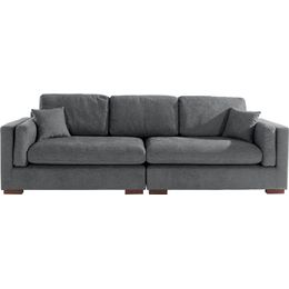Big-Sofa Home Affaire, B:290cm H:95cm T:96cm, grau, 100% Polyester, Sofas, "Fresh Pond", in vielen Bezugsqualit&auml;ten und Farben, B/T/H: 290/96/95 cm