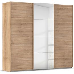 Schwebet&uuml;renschrank Rauch, B:242cm H:223cm T:68cm, braun, Holzwerkstoff, Schr&auml;nke, "Kleiderschrank Schrank Garderobe Schlafzimmerschrank EVELYN", in