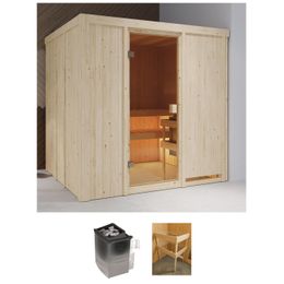 Karibu Sauna "Troms&ouml;", Saunaofen, integrierte Steuerung, 9 kW, beige, Saunen, mit Ofen 9 kW integr. Strg.