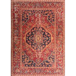 Teppich Gino Falcone, B:70cm H:3mm L:140cm, rot, Kunstfaser, Wohnzimmer, Teppiche, "Cecilia 28623", Flachgewebe, bedruckt, Orient-Optik