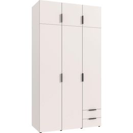 Kleiderschrank wimex, B:120cm H:225cm T:54cm, wei&szlig;, Spanplatte, Ankleidezimmer, Schr&auml;nke, "Modena", Dreht&uuml;ren-Schrankprogramm