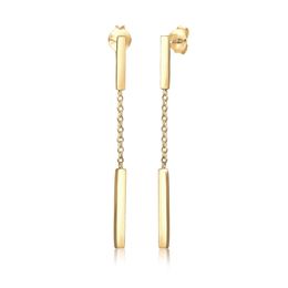 Elli Damen Paar Ohrh&auml;nger "H&auml;nger St&auml;bchen Geo Kette 925 Silber", onesize, ohne Stein, Silber 925 (Sterlingsilber), gold, Silber 925