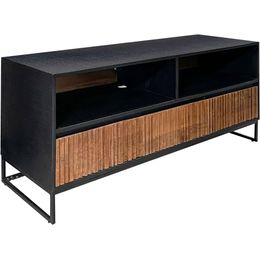 Lowboard GUTMANN FACTORY, B:130cm H:55cm T:45cm, braun, Holz teilmassiv, Wohnzimmer, Sideboards