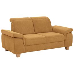 2-Sitzer Home Affaire, B:173cm T:96cm, gelb, Luxus-Microfaser Florence (100% Polyester);Luxus-Microfaser weich (90% Polyester, 10% Polyamid);Webstoff