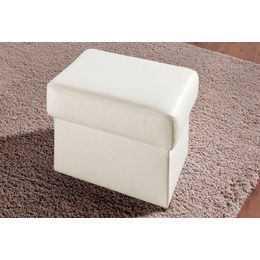 Sit & More Hocker SIT & MORE, B:58cm H:45cm T:58cm, wei&szlig;, Luxus-Microfaser ALTARA NUBUCK (100% Polyester);SOFTLUX-Kunstleder;NaturLEDER (echtes Rindsleder),