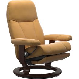 Relaxsessel stressless, B:76cm H:100cm T:74cm, gelb, Leder BATICK: BATICK ist ein leicht korrigiertes, durchgef&auml;rbtes und genarbtes M&ouml;belleder, bei