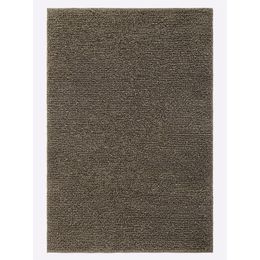 Teppich HEINE HOME, B:60cm H:20mm L:90cm, grau, Wolle, Teppiche