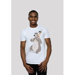 F4NT4STIC Damen T-Shirt "Disney Dschungelbuch Mogli und Balu", wei&szlig;, Gr. XL, Obermaterial: 100% Baumwolle, Shirts, Herren,Premium