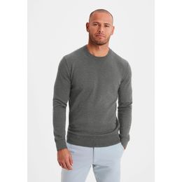 H.I.S. H.I.S Herren Strickpullover, grau, Gr. L, meliert, Feinstrick, Obermaterial: 60% Baumwolle, 40% Polyester, Pullover, Regular Fit, Langarm, Pullover
