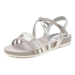 Lascana Damen Sandale "Sommerschuh", Gr. 36, silber, Obermaterial: 100% Lederimitat. Decksohle: 100% Textilmaterial. Futter: 100% Lederimitat.