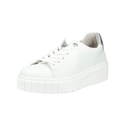 Gabor COMFORT Damen Sneaker "Gabor Comfort Sneaker Leder", Gr. 38wei&szlig;, silber, Leder, Schuhe
