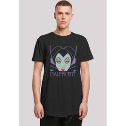 F4NT4STIC Damen T-Shirt "Long Cut T-Shirt 'Disney Maleficent Cropped Head'", schwarz, Gr. S, Obermaterial: 100% Baumwolle, Shirts, Herren,Premium