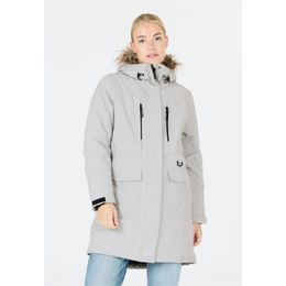 WHISTLER Damen Parka "Bluff", grau, Gr. 46, unifarben, 92% Polyester, 8% Elasthan, Jacken, mit wasserdichten und w&auml;rmenden Eigenschaften