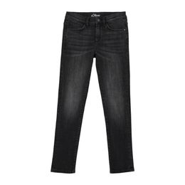 s.Oliver JUNIOR Jungen Regular-fit-Jeans, grau, Gr. 170, Abriebeffekte, Denim/Jeans, Obermaterial: 99% Baumwolle, 1% Elasthan, Jeans, im 5-Pocket-Stil