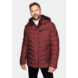 NEW CANADIAN Herren Steppjacke, rot, Gr. 26, unifarben, 100% Polyester, Jacken, mit Fleece-Einsatz am Innenkragen