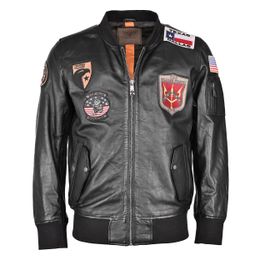 Top Gun Herren Lederjacke "TG2020212112", schwarz, Gr. M, Obermaterial: 100% Leder, Lamm; Futter: 100% Baumwolle, Jacken