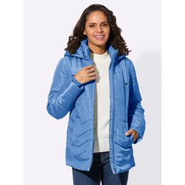 Casual Looks Damen Steppjacke, blau, Gr. 22, unifarben, 100% Polyester, Wattierung:100% Polyester, Jacken