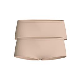 Calida Damen Slip "Slip Sleek Skin Hipster Slip 2P 2er Pack", Gr. 48, beige, Obermaterial: 73% Polyamid PA. 27% Elasthan EL., Unterhosen