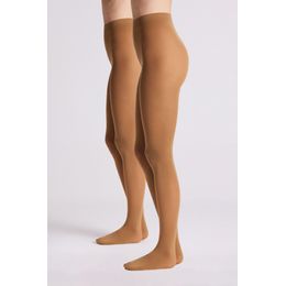 YSABEL MORA Damen Feinstrumpfhose, Gr. Lbeige, Obermaterial: 85% Polyamid, 15% Elasthan, Strumpfhosen, mit elastischem Bund
