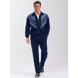 DANNECKER Herren Freizeitanzug, blau, Gr. 48, 80% Polyacryl, 20% Baumwolle, Sportanz&uuml;ge
