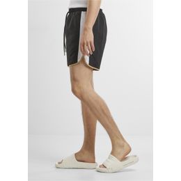 Urban Classics Herren Badeshorts "Urban Classics Retro Look Swim Shorts", schwarz, Gr. L, 100% Nylon, Badehosen